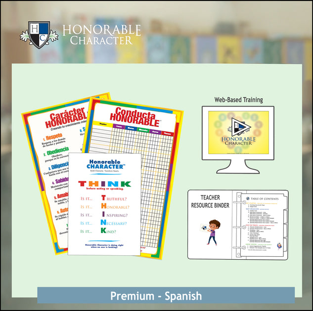 Classroom Management Starter Set - Spanish Version | HONORABLE CHARACTER™