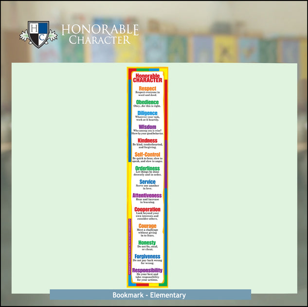 Public & Private School Positive Traits Bookmark Set | HONORABLE CHARACTER™